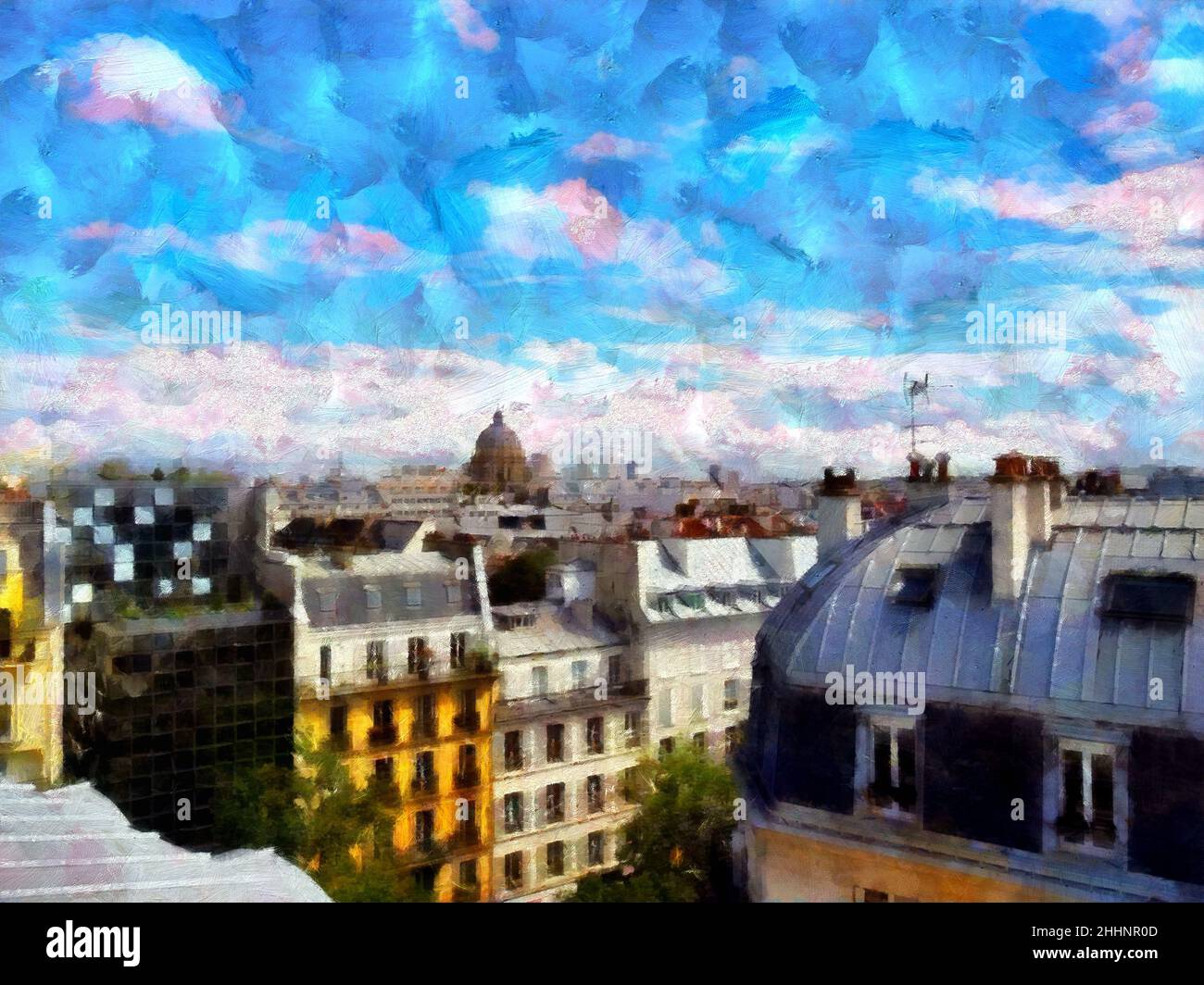 Beautiful places in Paris. Colourful views of Paris. Famous outdoor ...