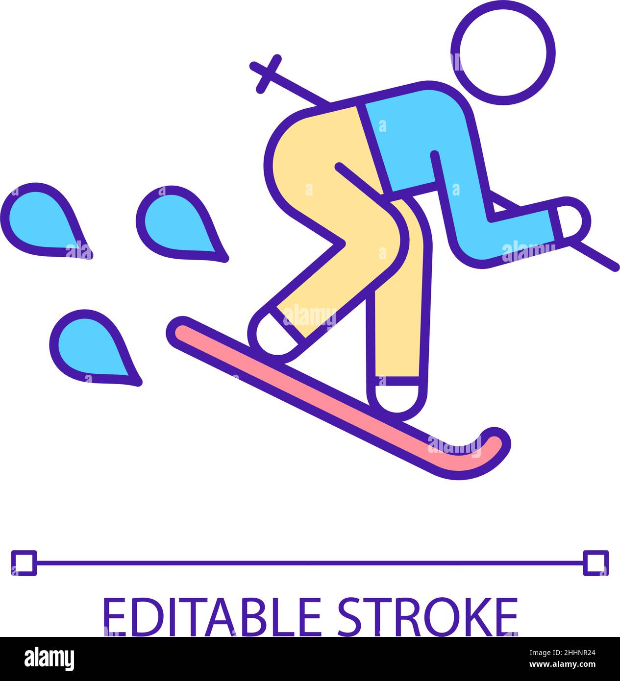 Skiing equipment color icon Cut Out Stock Images & Pictures - Alamy