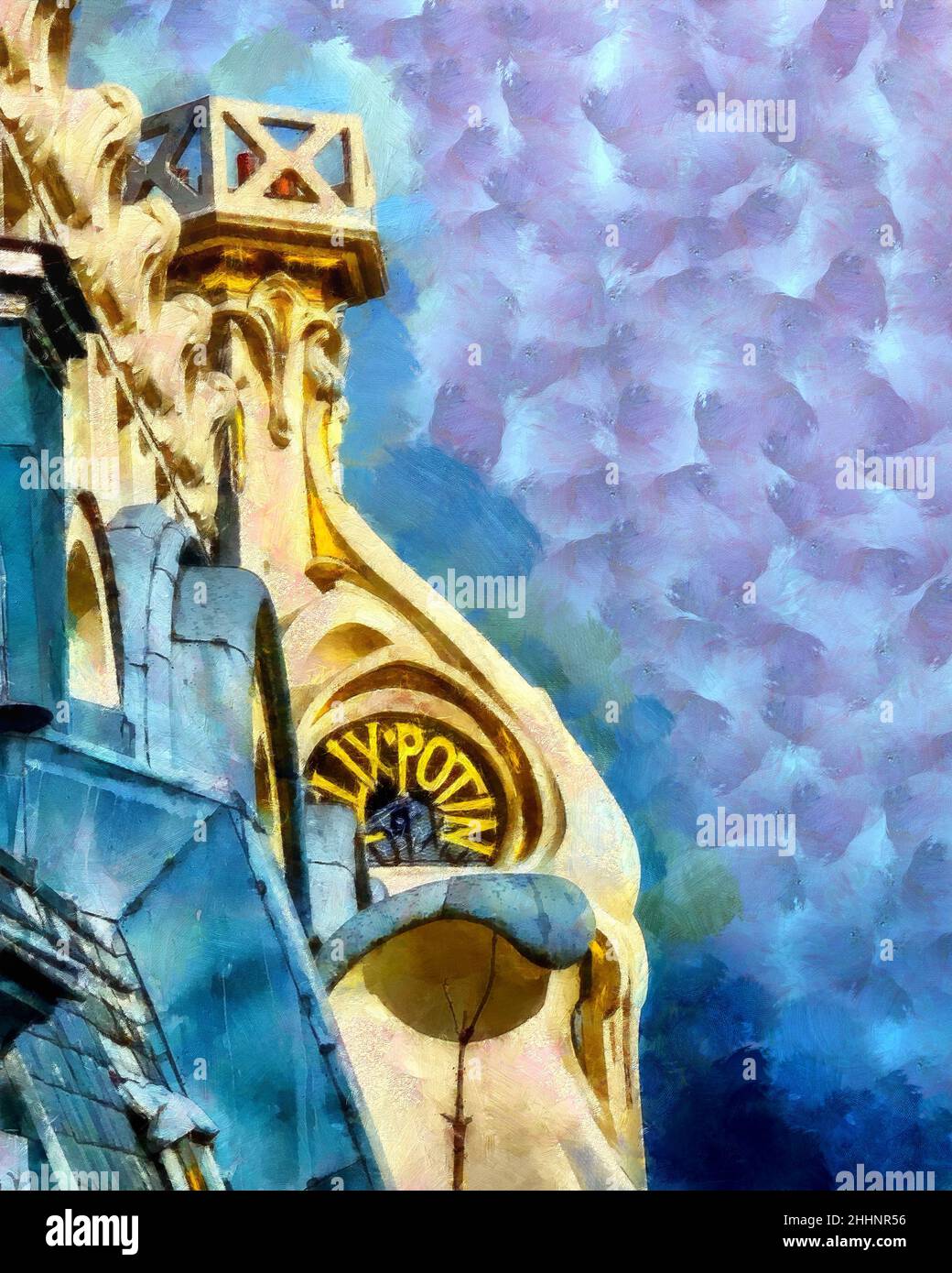 Beautiful places in Paris. Colourful views of Paris. Famous outdoor ...