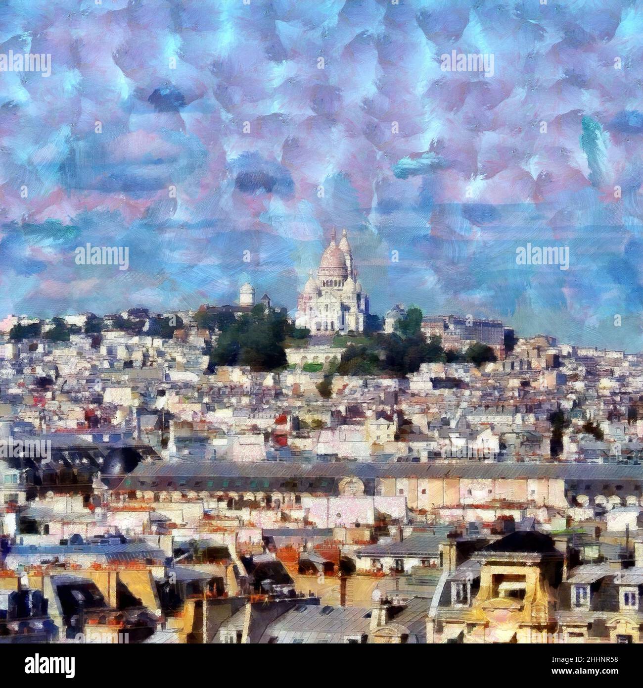 Beautiful places in Paris. Colourful views of Paris. Famous outdoor ...