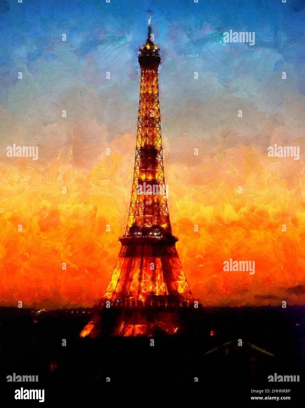 Beautiful places in Paris. Colourful views of Paris. Famous outdoor ...