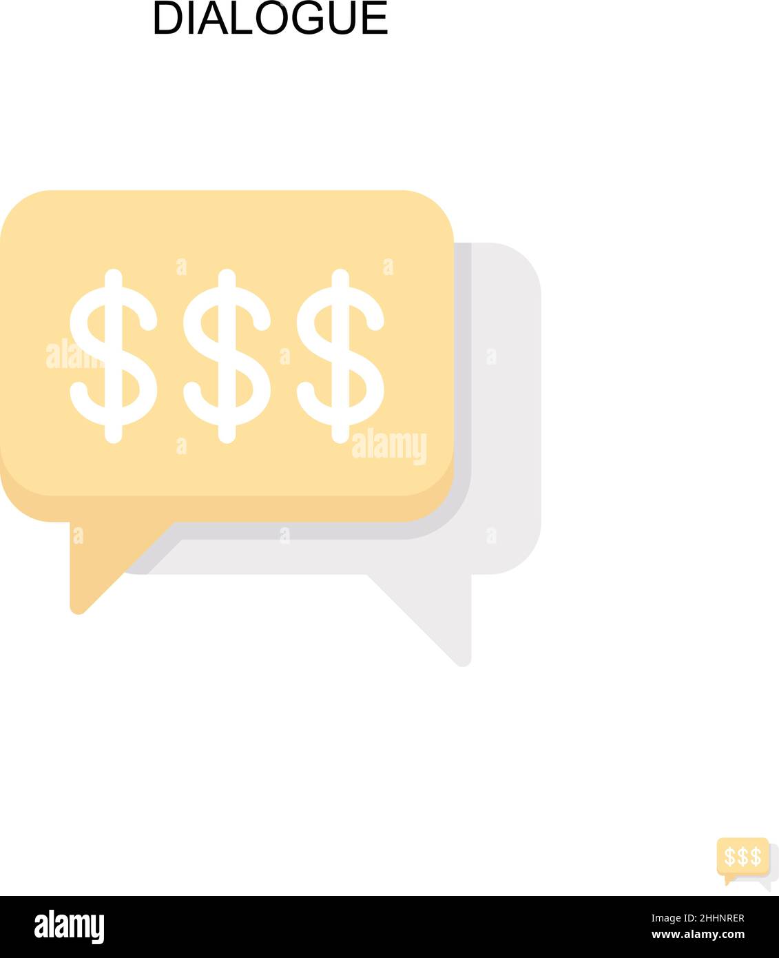Dialogue Simple vector icon.Perfect color modern pictogram on editable ...