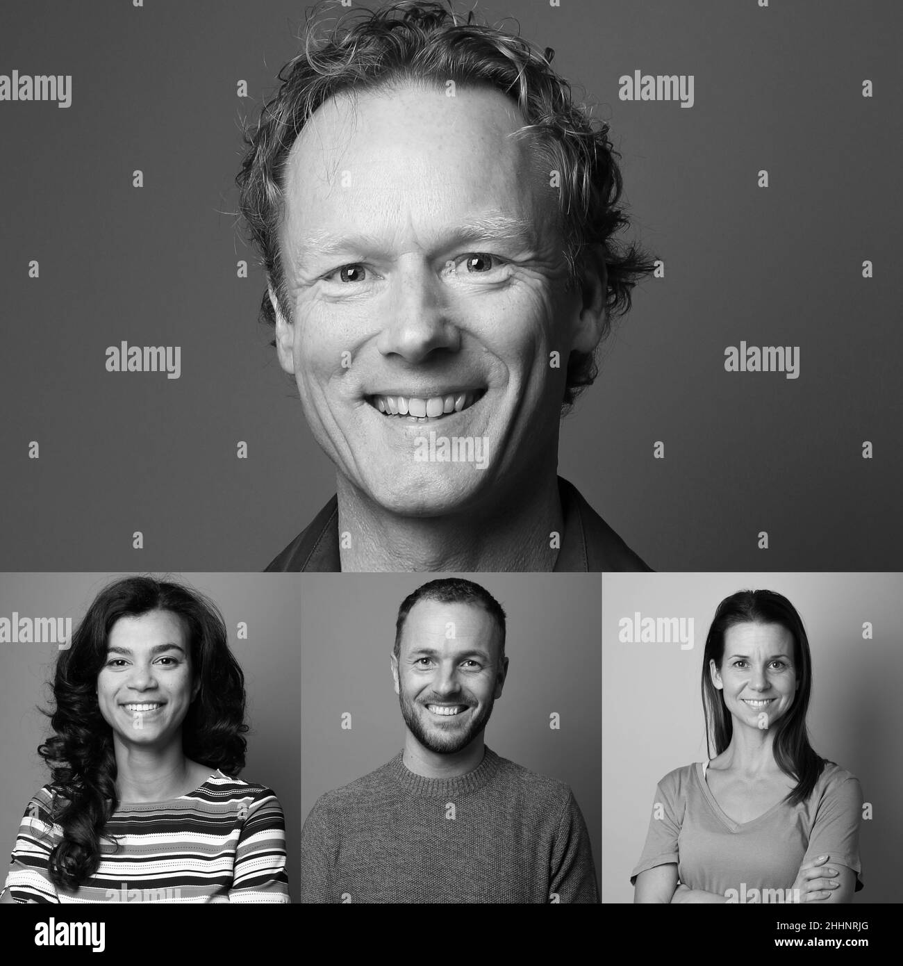 Group of people in a collage Stock Photo - Alamy