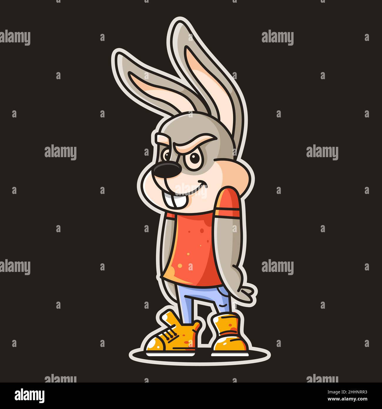 CUTE BUNNY MASCOT CARTOON CHARACTER Stock Vector Image & Art - Alamy