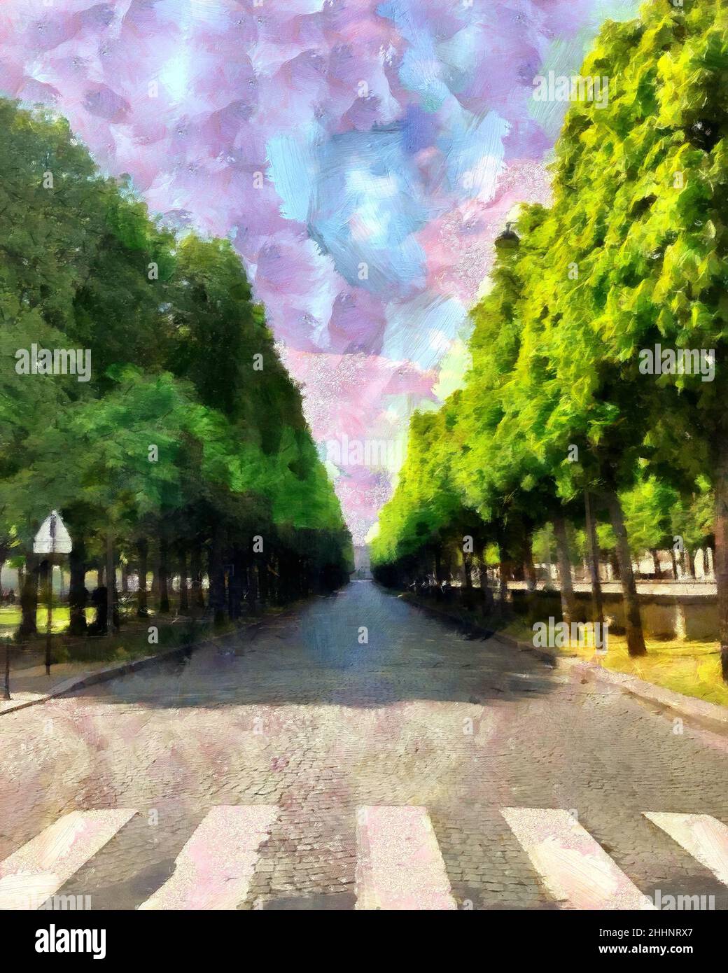 Beautiful places in Paris. Colourful views of Paris. Famous outdoor ...