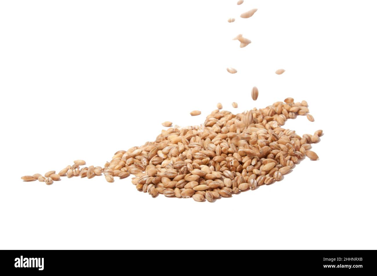 Natural wheat grain on the white Stock Photo - Alamy