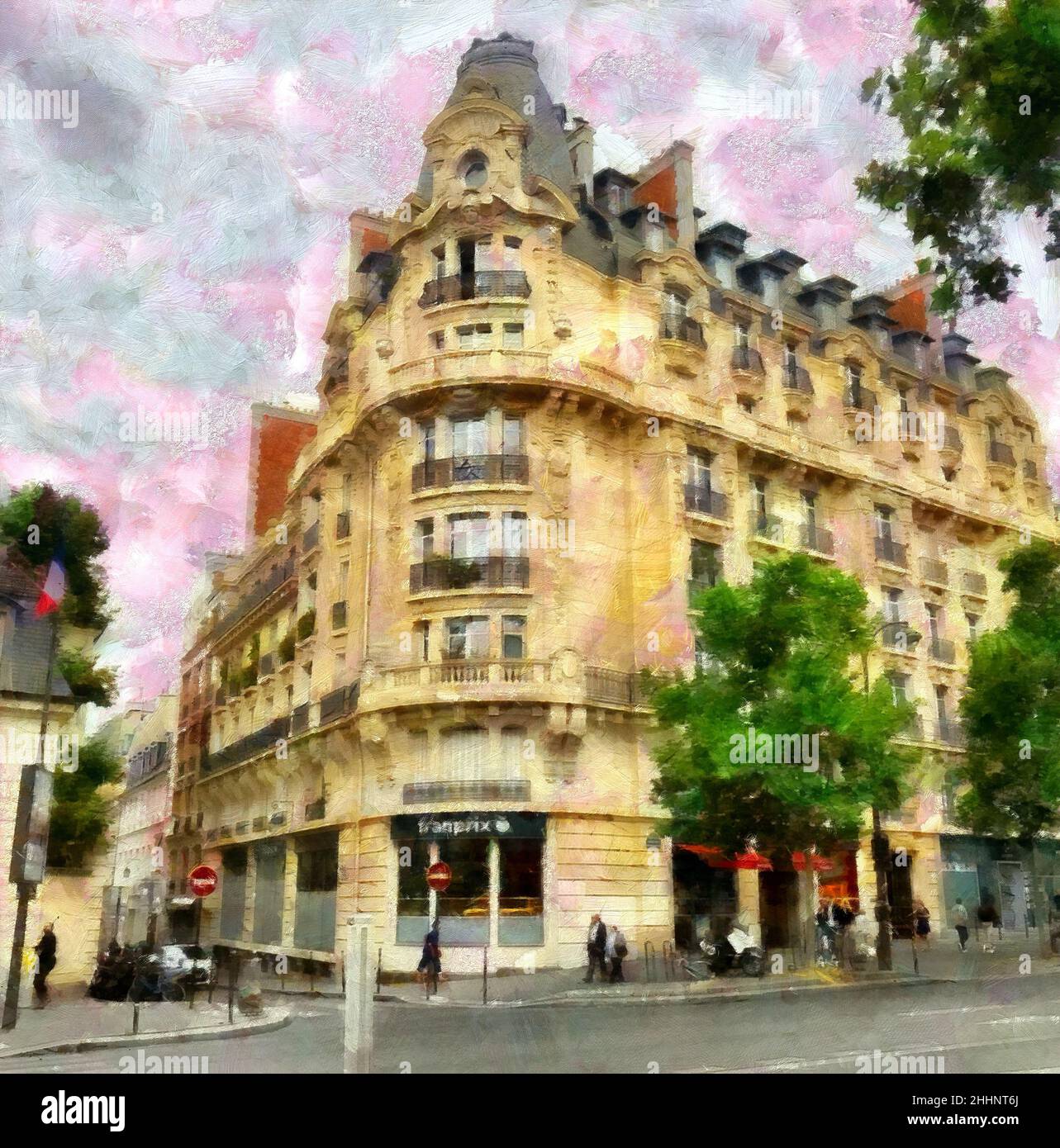 Beautiful places in Paris. Colourful views of Paris. Famous outdoor ...