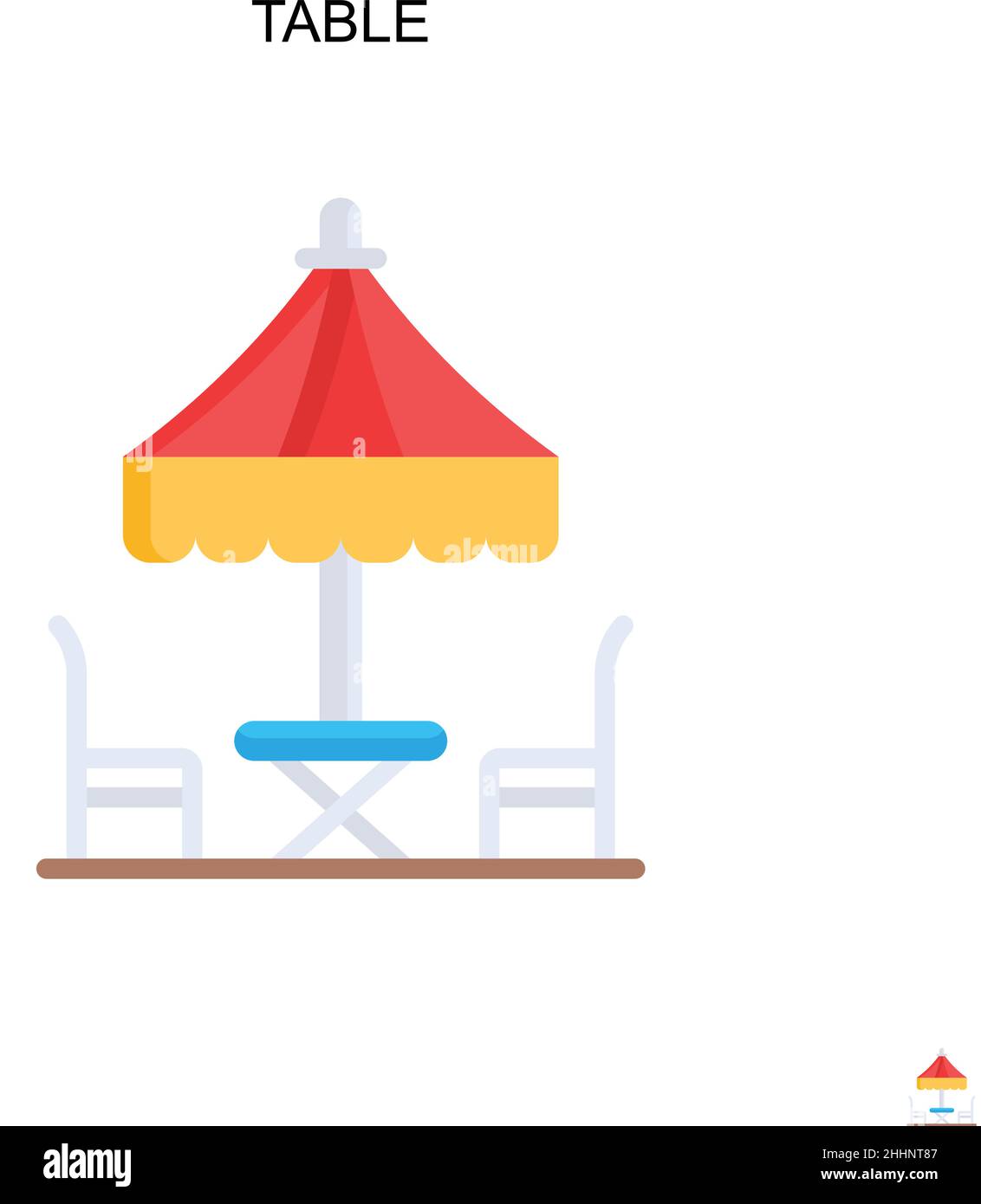 Table Simple vector icon.Perfect color modern pictogram on editable ...