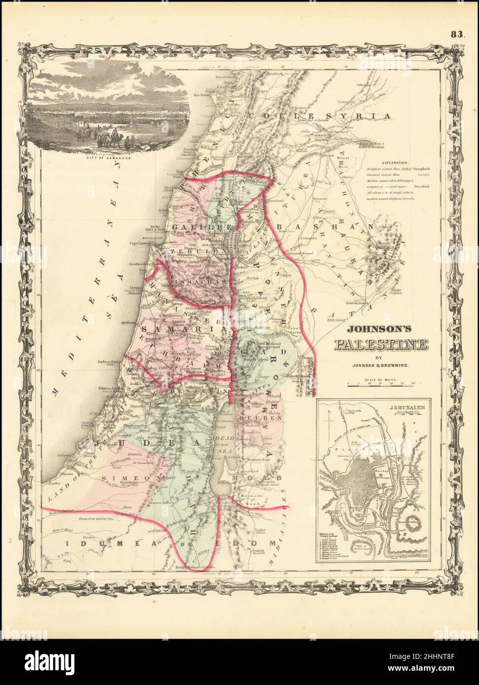 1861 map the holy land hi-res stock photography and images - Alamy