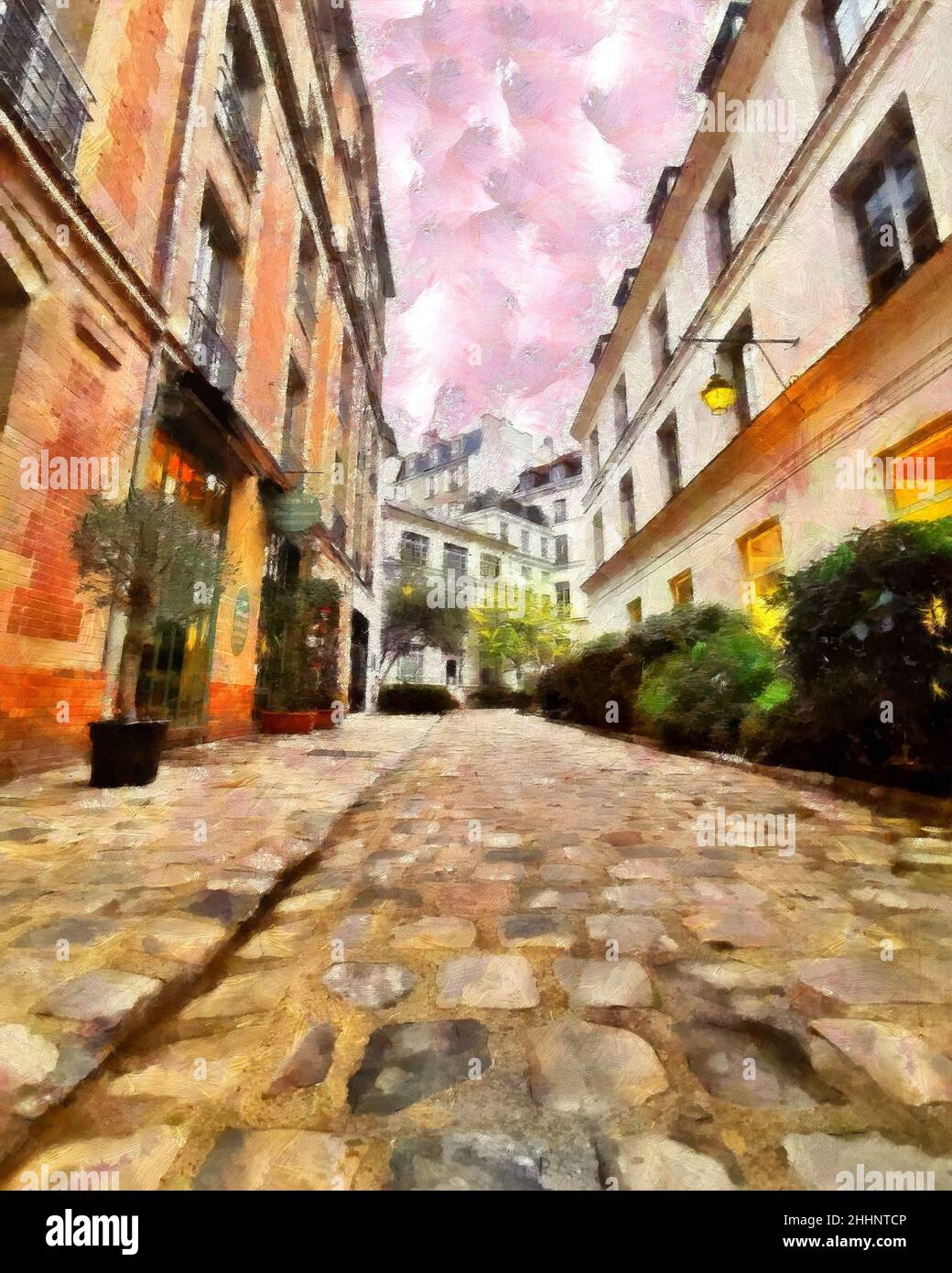 Beautiful places in Paris. Colourful views of Paris. Famous outdoor ...