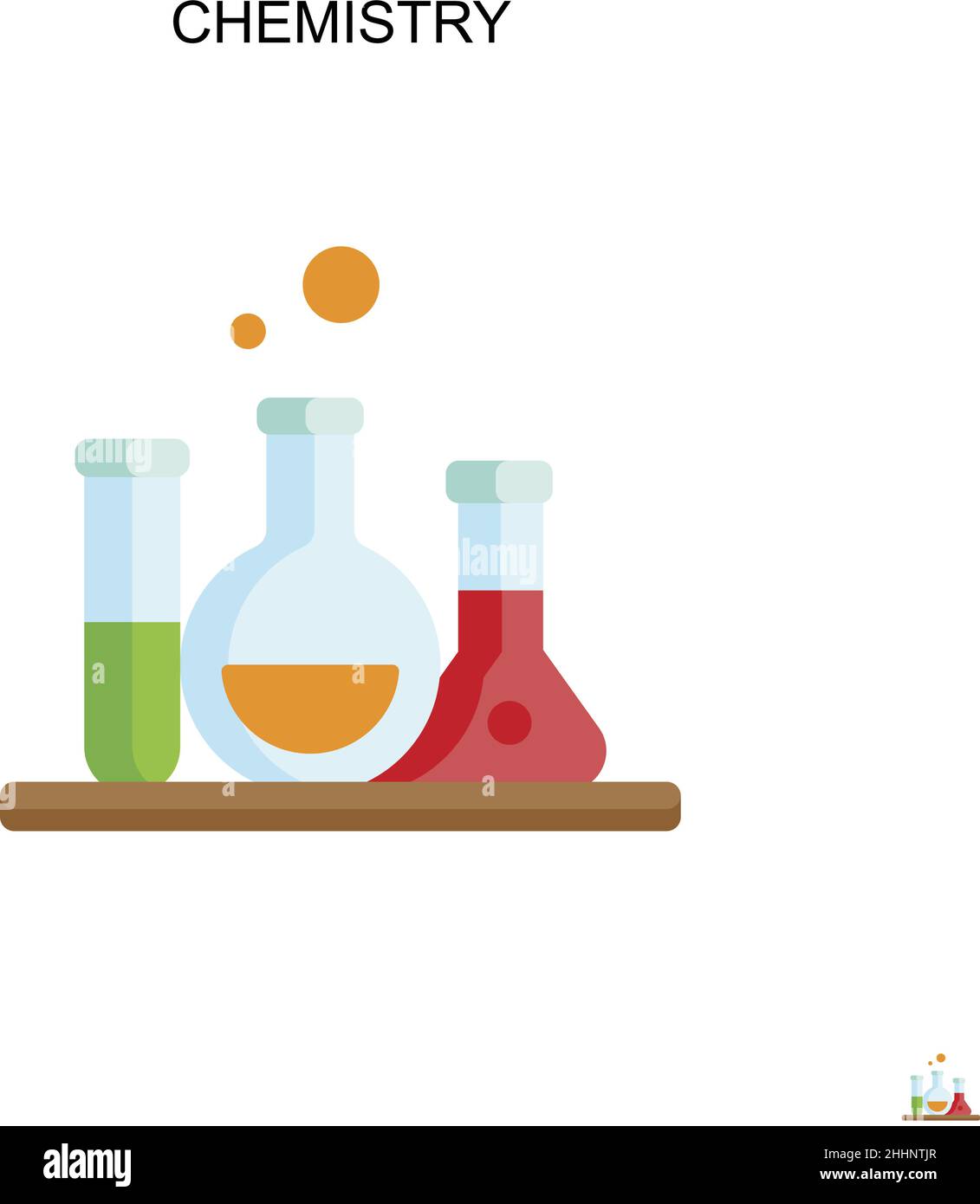 Chemistry Simple vector icon.Perfect color modern pictogram on editable ...