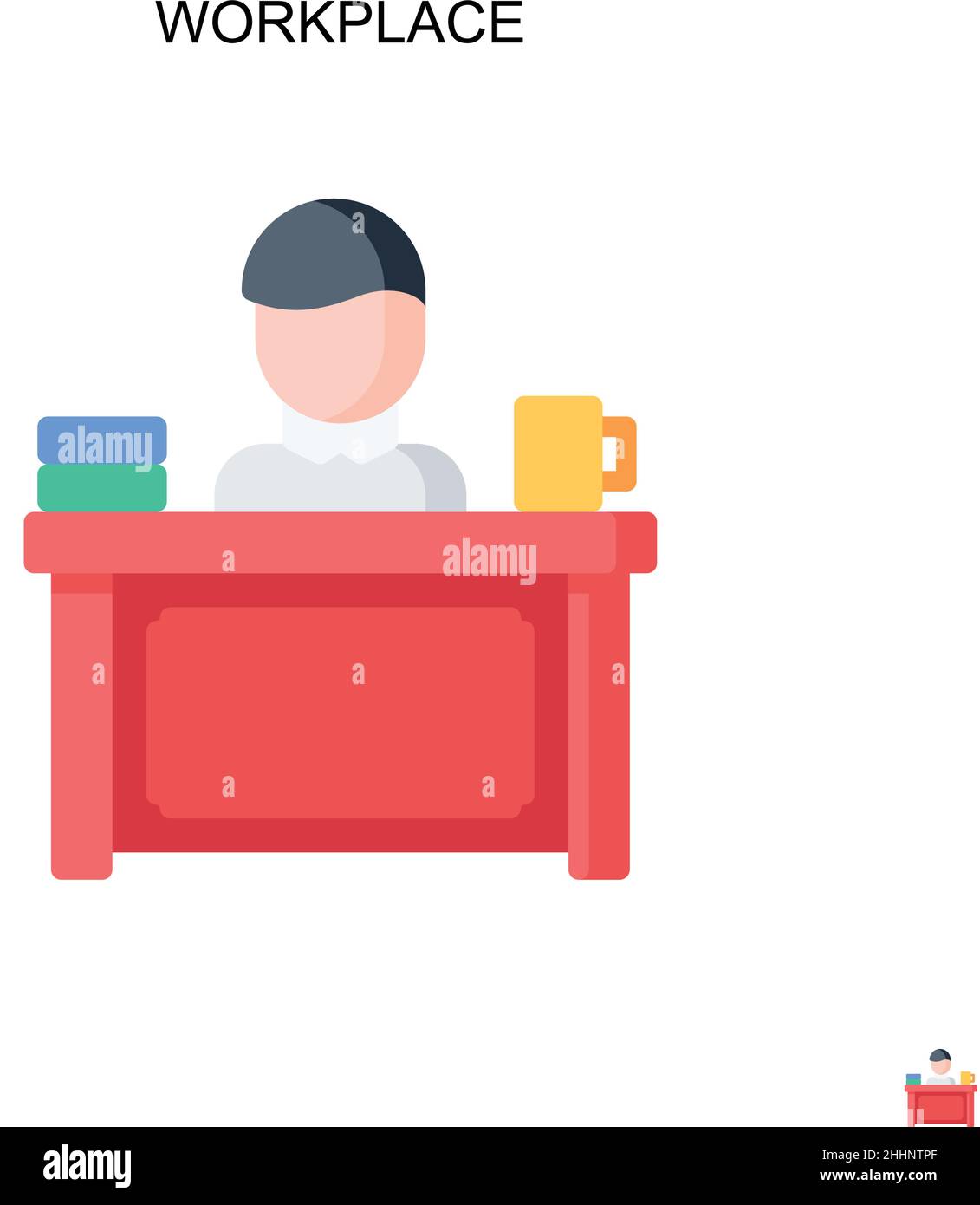 Workplace Simple vector icon.Perfect color modern pictogram on editable ...