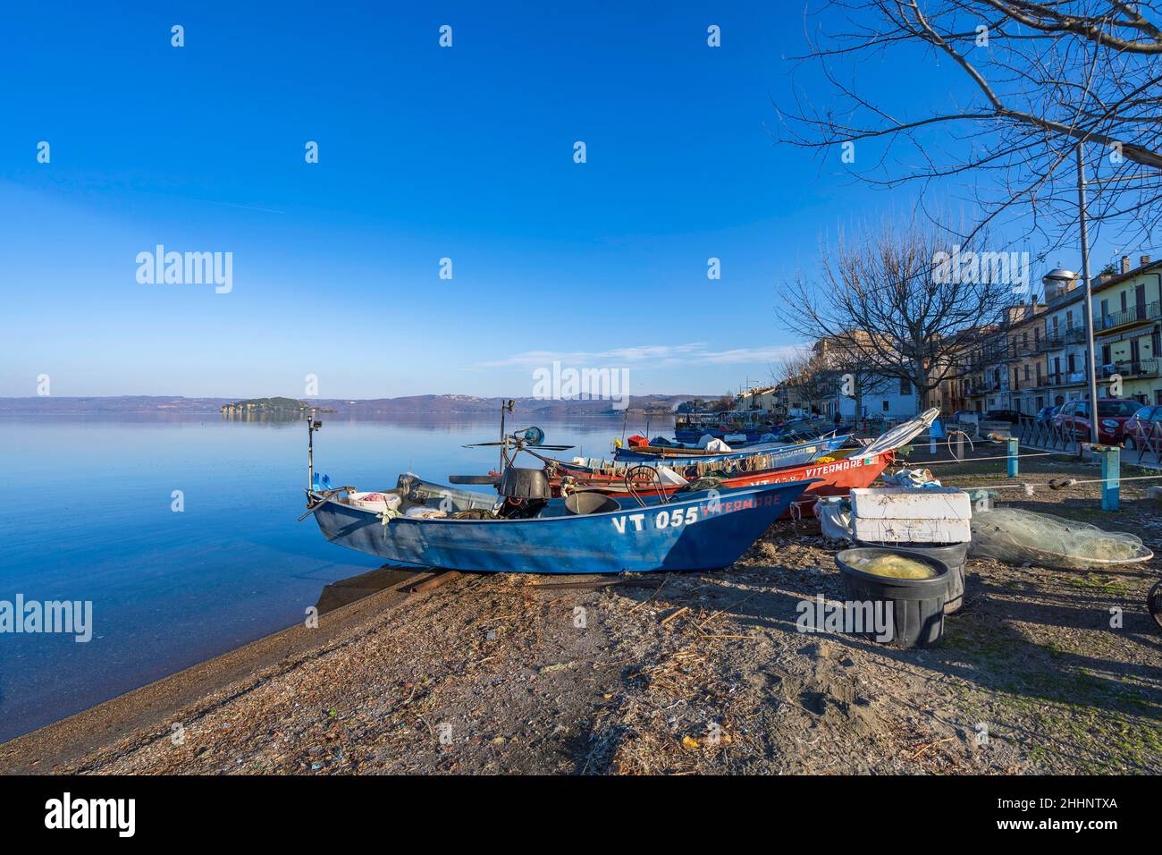 Via Guglielmo Marconi street, Borgo Fishermen, Lake of Bolsena, Marta ...