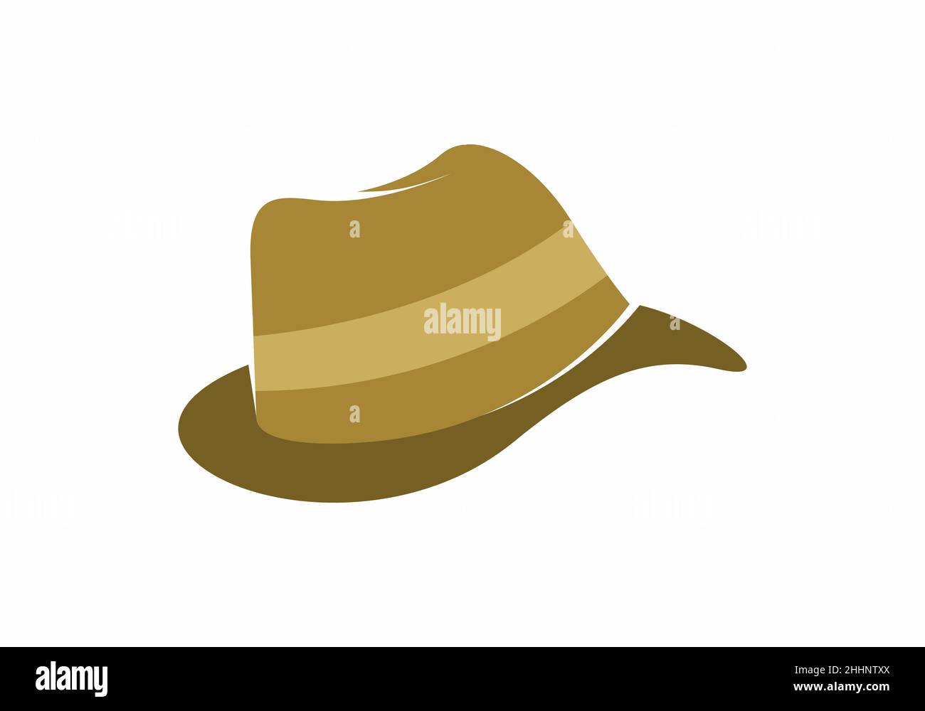Brown cowboy hat flat illustration design Stock Vector Image & Art - Alamy