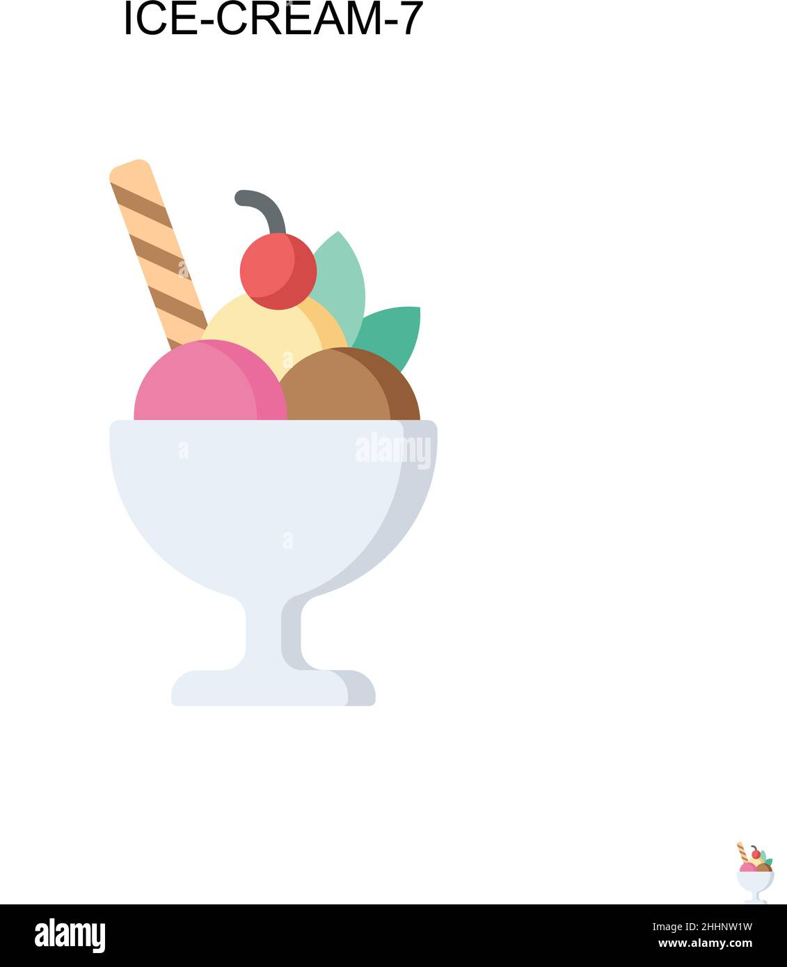 Ice-cream-7 Simple vector icon.Perfect color modern pictogram on ...