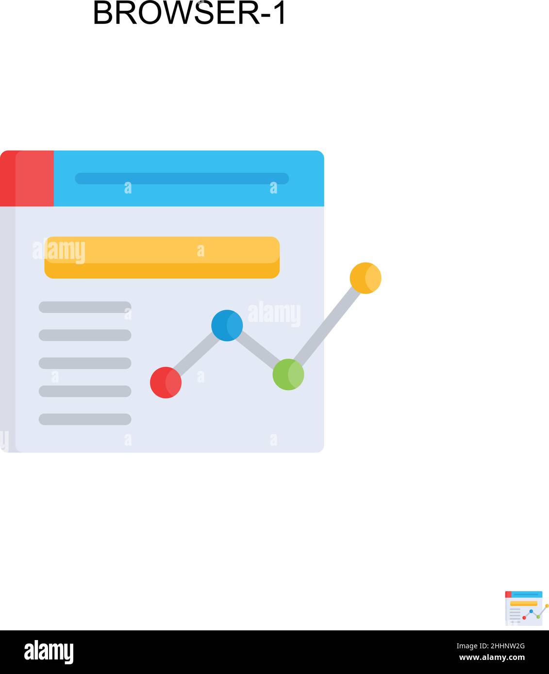 Browser-1 Simple vector icon.Perfect color modern pictogram on editable ...