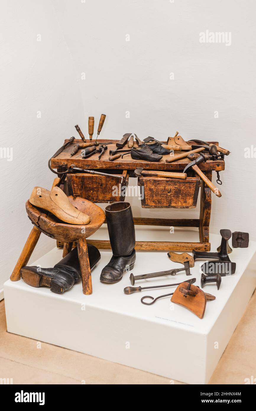 Vintage shoe making tools hi-res stock photography and images - Alamy