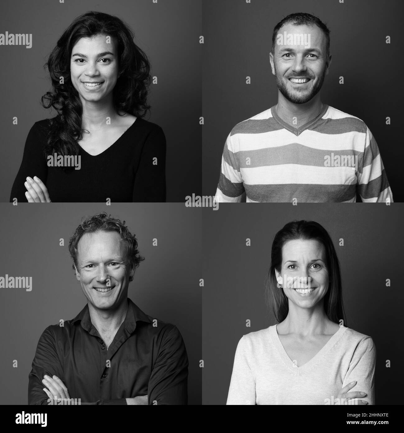 Collage asian young woman Black and White Stock Photos & Images - Alamy