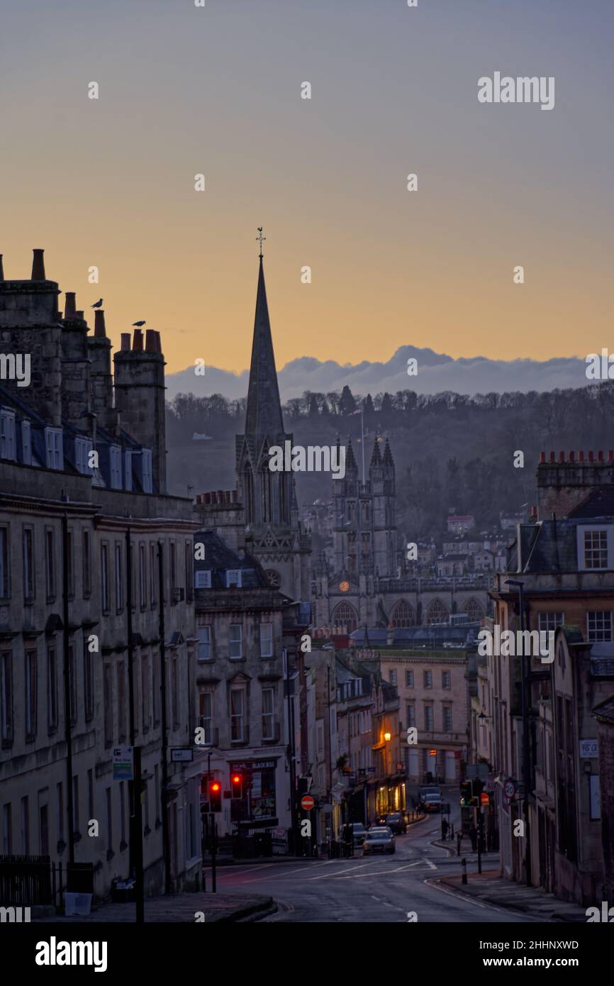 sunrise at Bath Abbey Stock Photo - Alamy