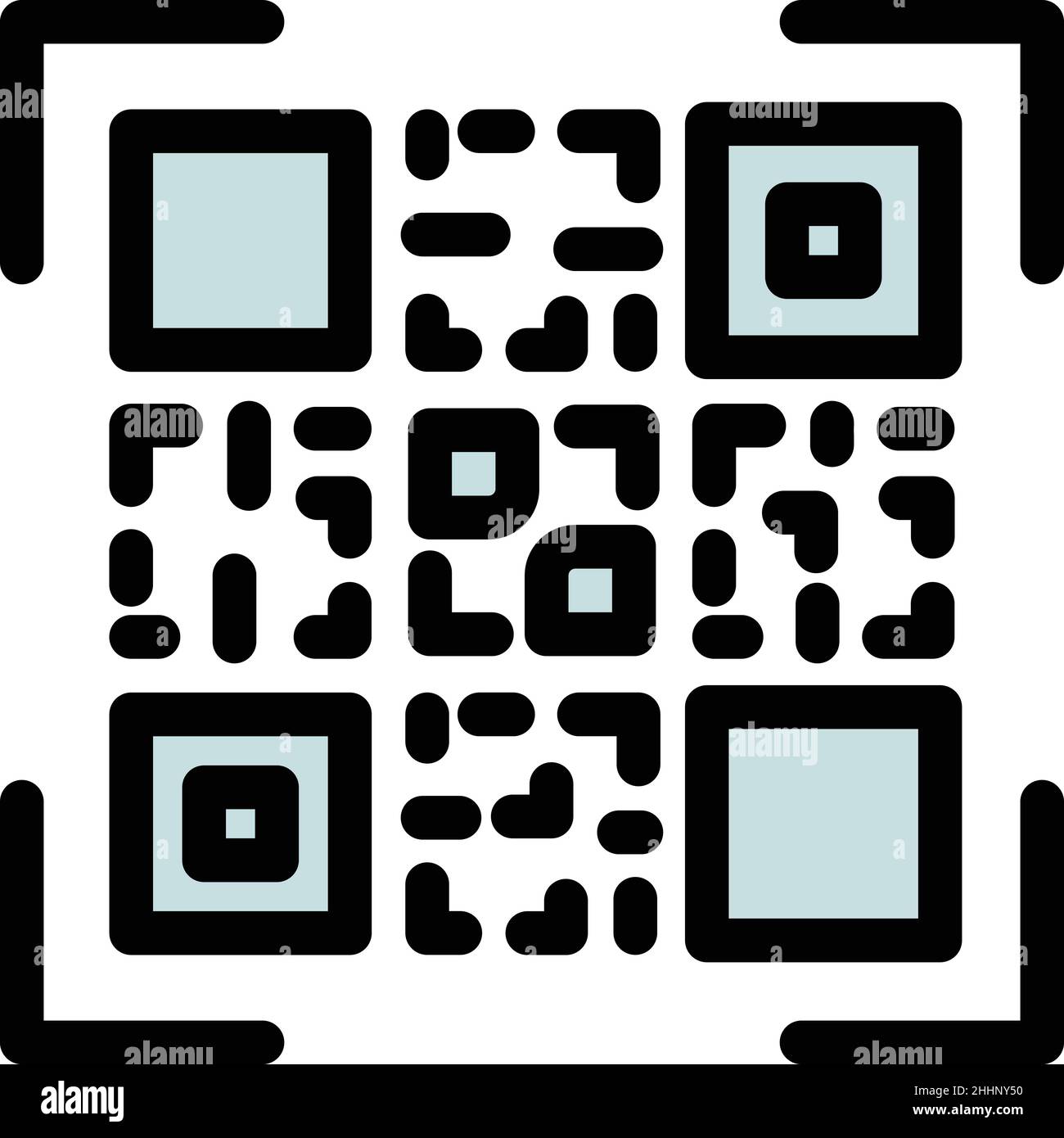 Qr code online icon outline vector. Screen scanner. Phone app Stock ...
