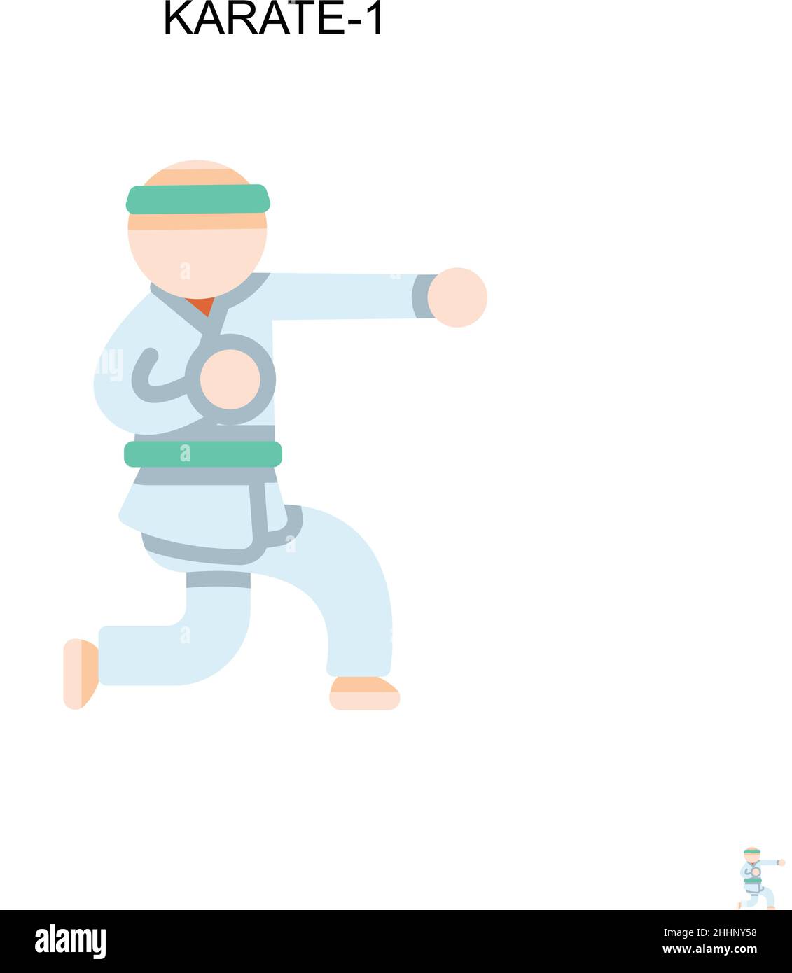 Karate-1 Simple vector icon.Perfect color modern pictogram on editable ...