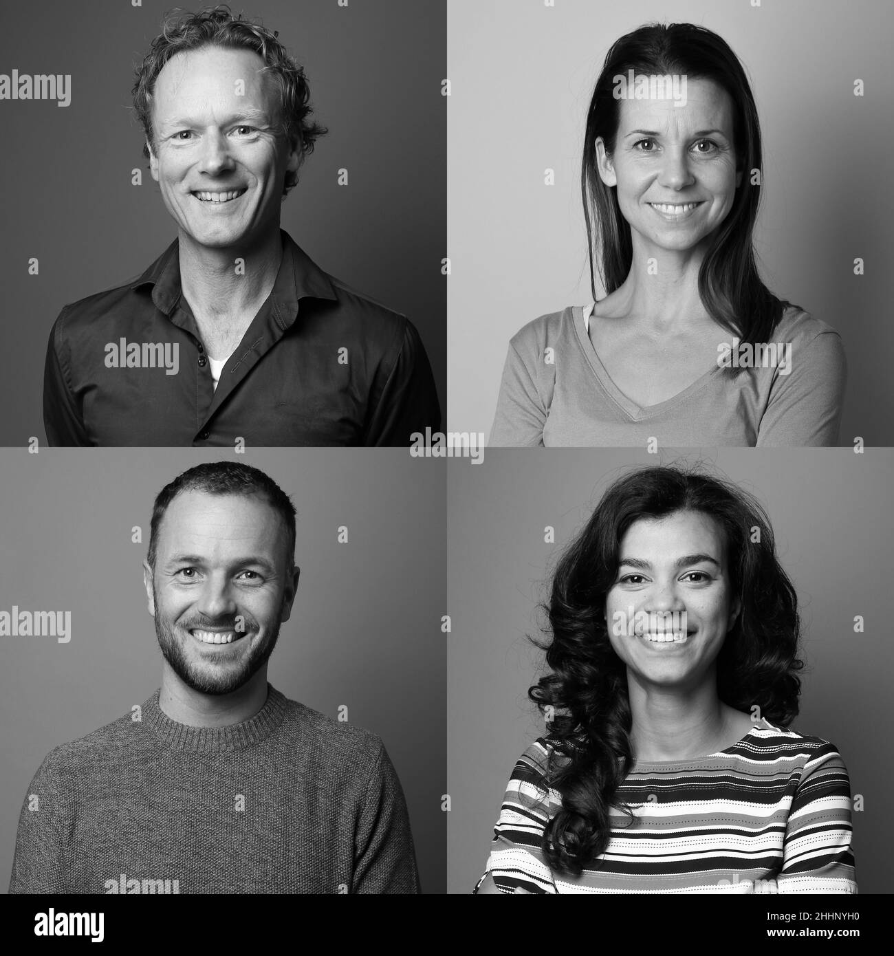 Group of people in a collage Stock Photo - Alamy