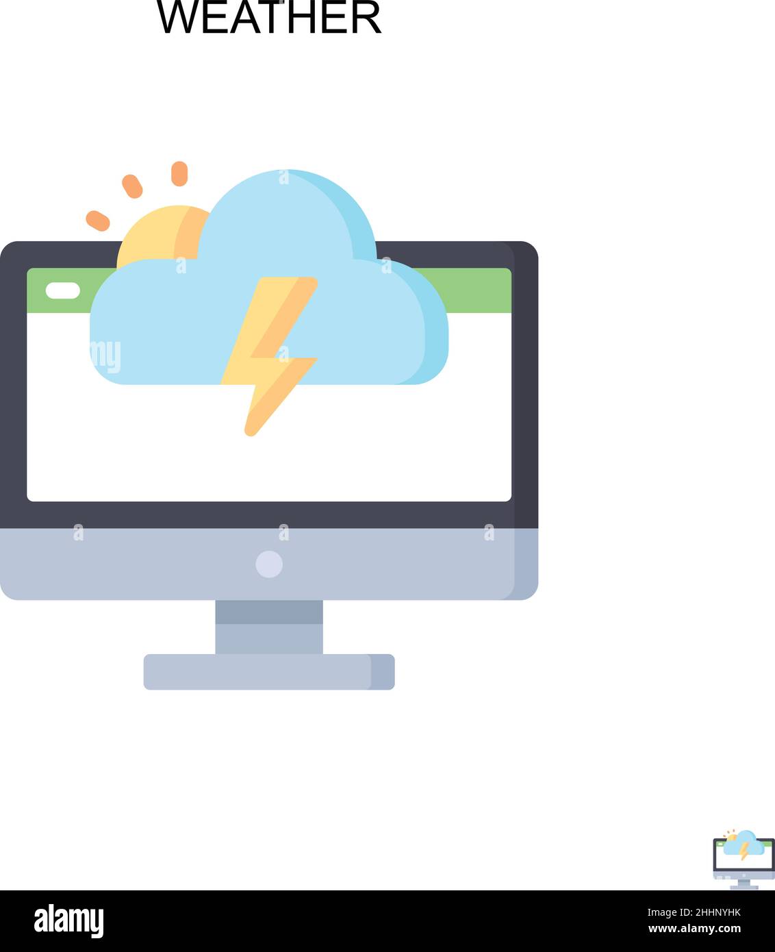 Weather Simple vector icon.Perfect color modern pictogram on editable ...