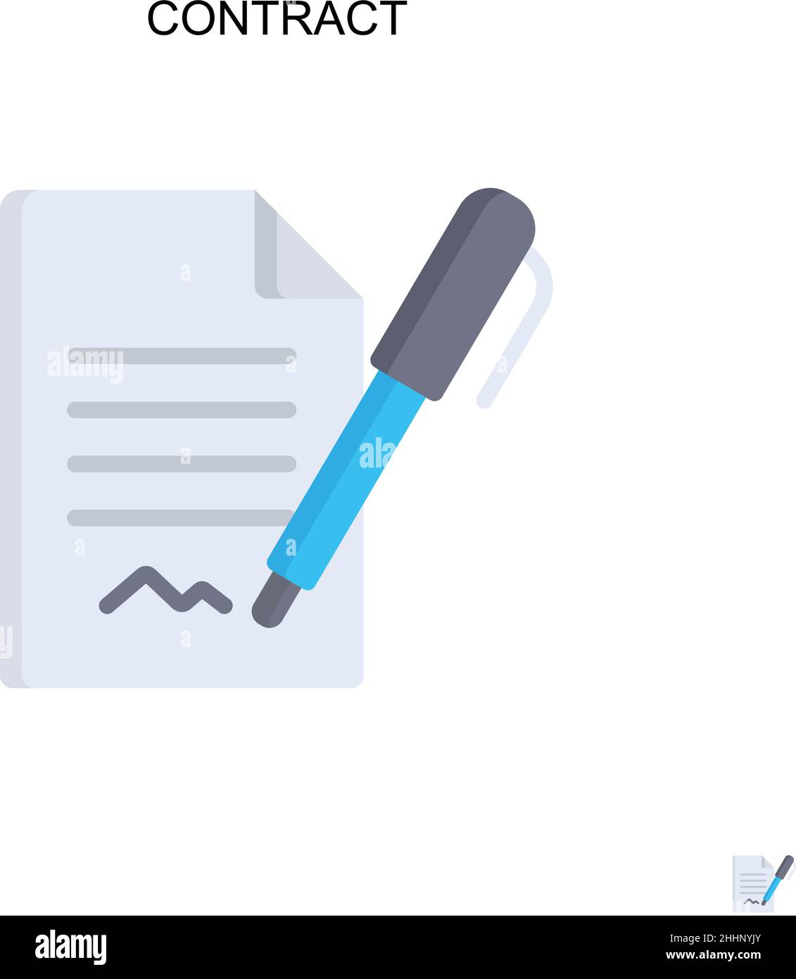 Contract Simple vector icon.Perfect color modern pictogram on editable ...