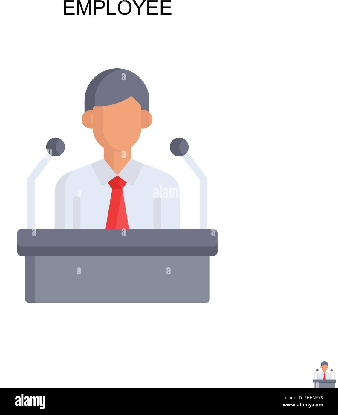 Employee Simple vector icon.Perfect color modern pictogram on editable ...