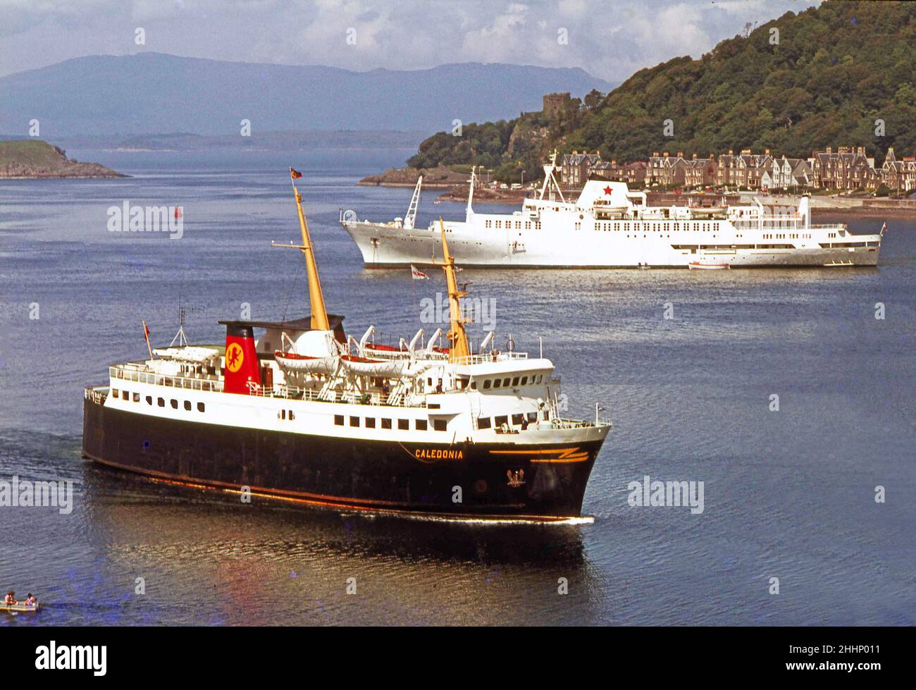 MV Caledonia Oban Bay 1970s Stock Photo - Alamy