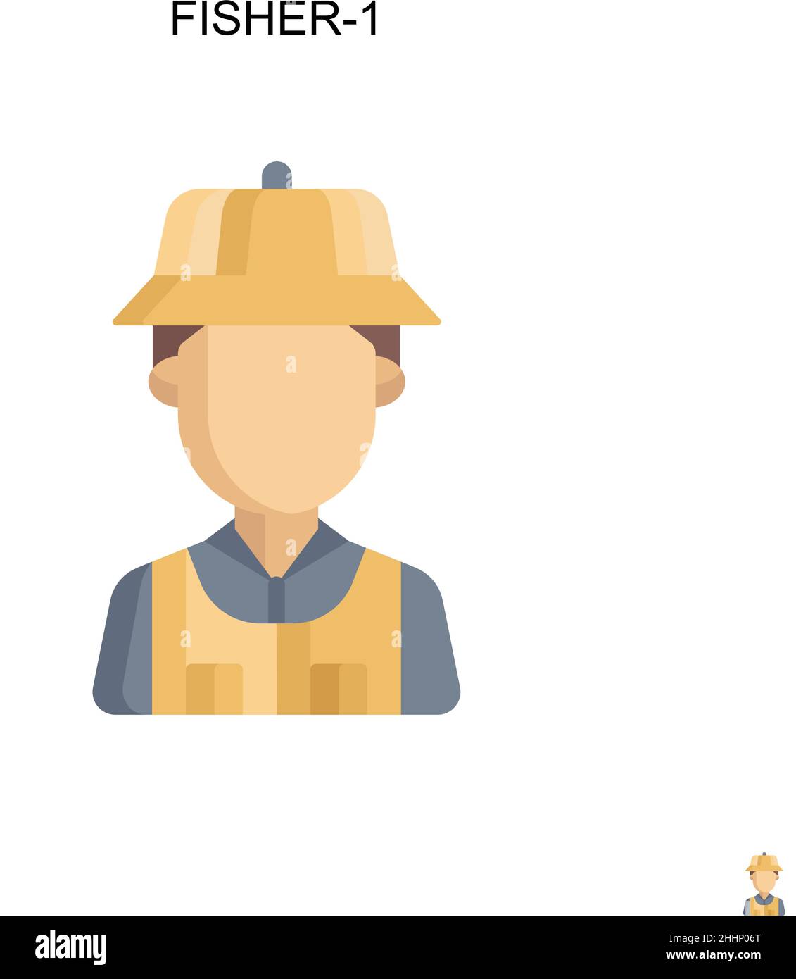 Fisher-1 Simple vector icon.Perfect color modern pictogram on editable ...