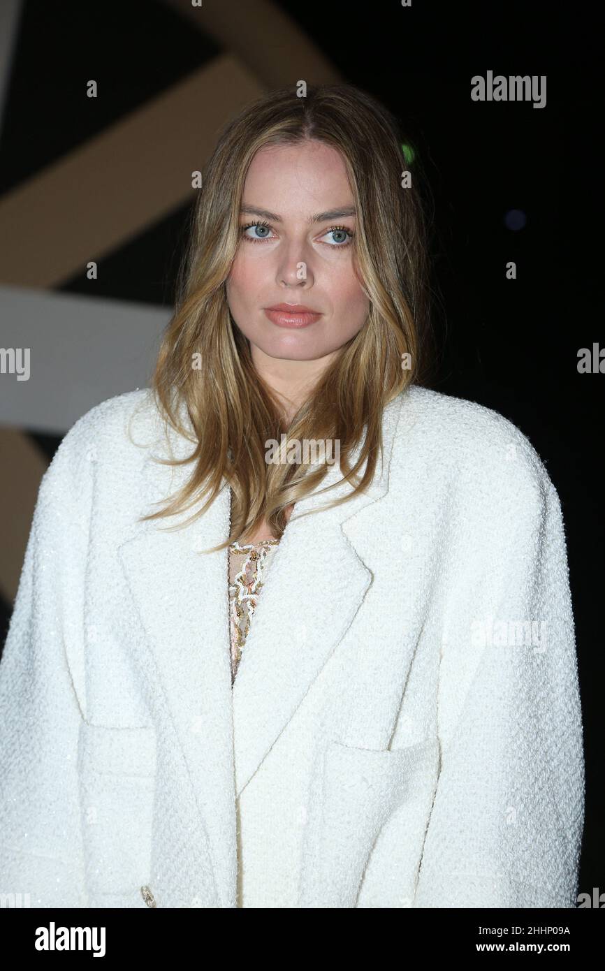 Margot Robbie during the Chanel Haute Couture fashion show as part of ...