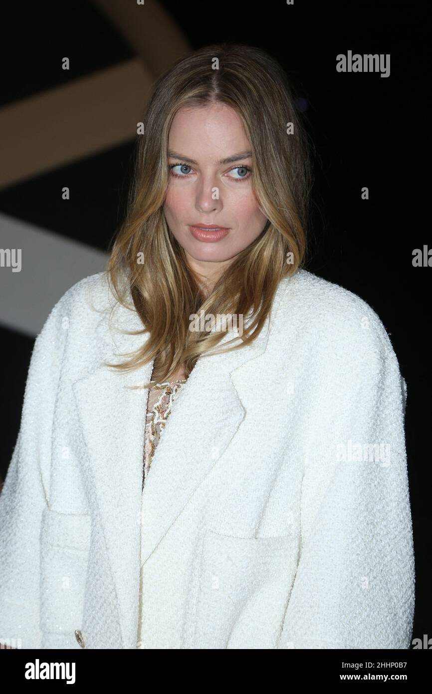 Margot Robbie during the Chanel Haute Couture fashion show as part of ...