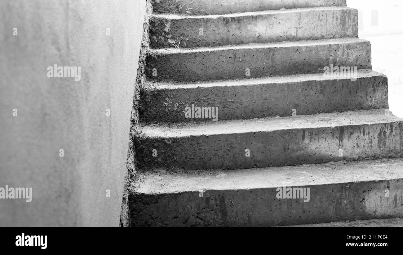 Cemented colour on staircase with matt finish, in combination with gray ...