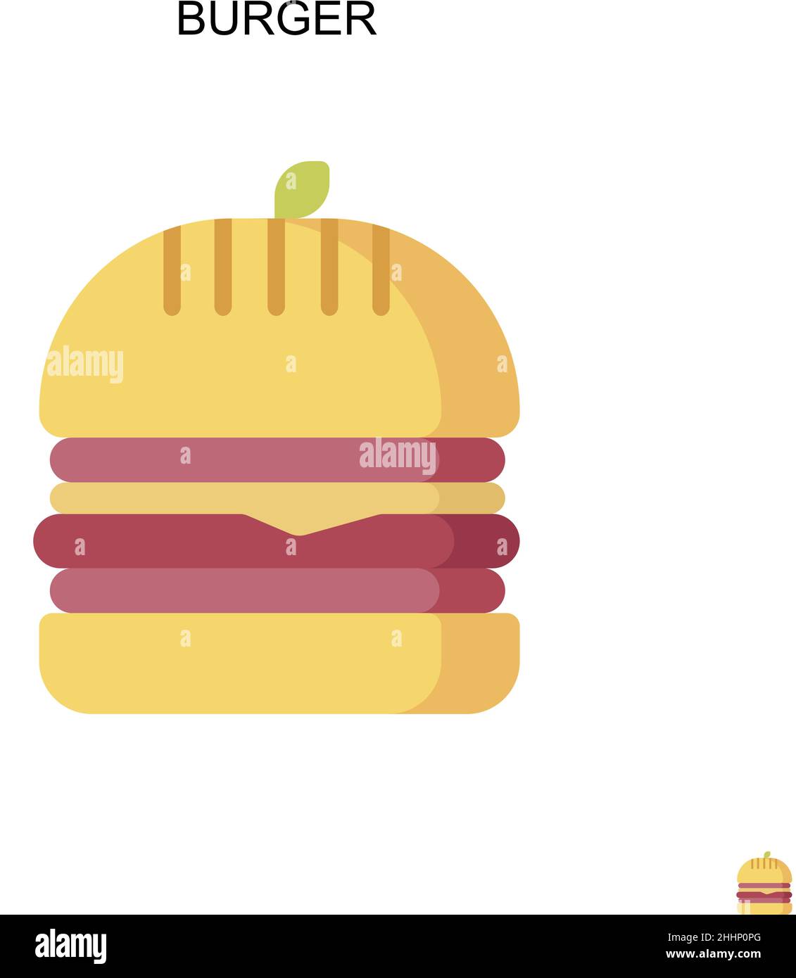 Burger Simple vector icon.Perfect color modern pictogram on editable ...