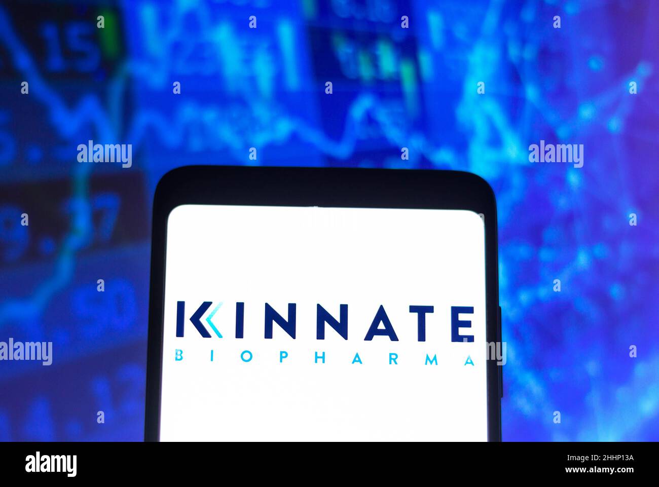 In this photo illustration, the Kinnate Biopharma logo seen displayed ...