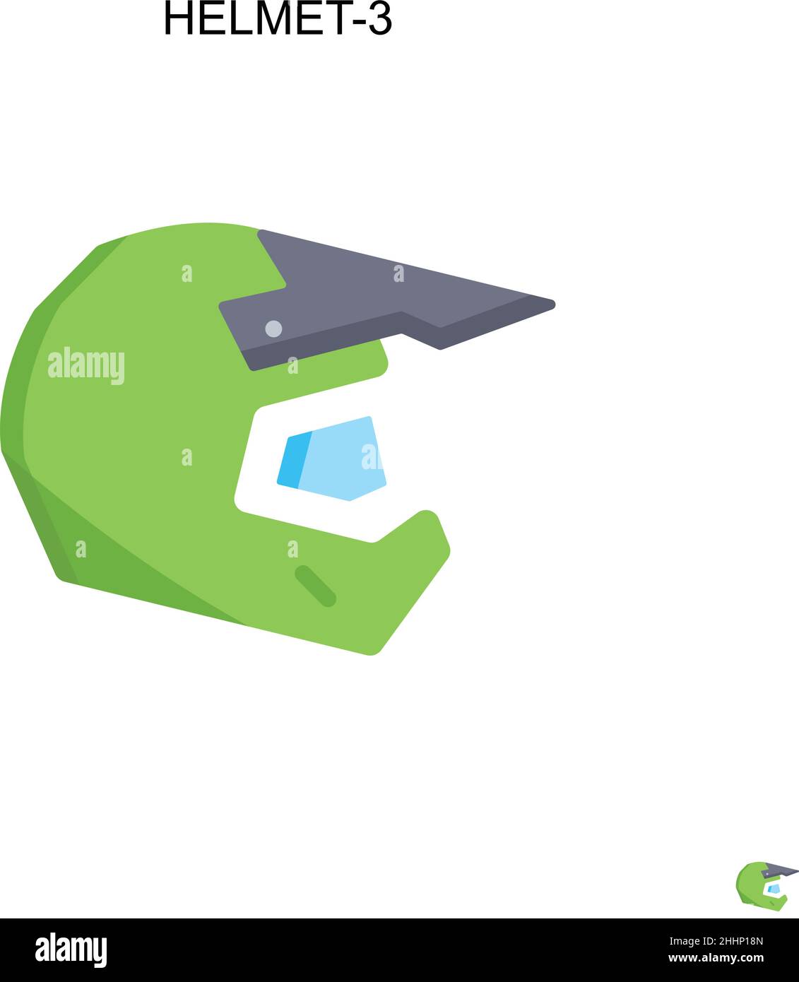 Helmet-3 Simple vector icon.Perfect color modern pictogram on editable ...