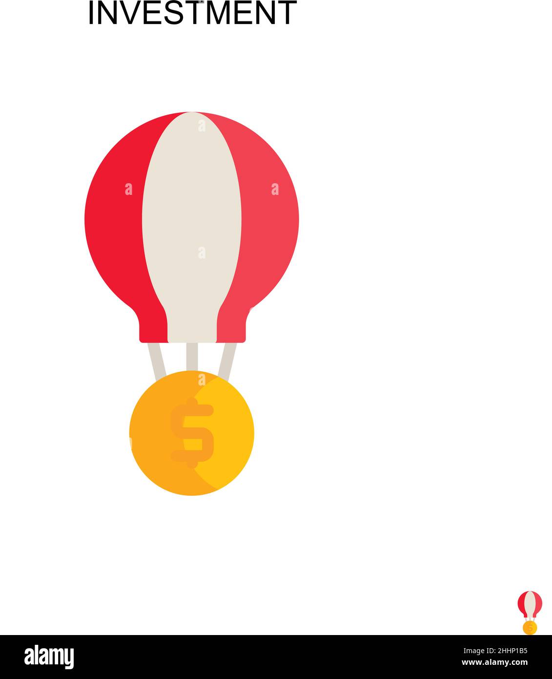 Investment Simple vector icon.Perfect color modern pictogram on ...