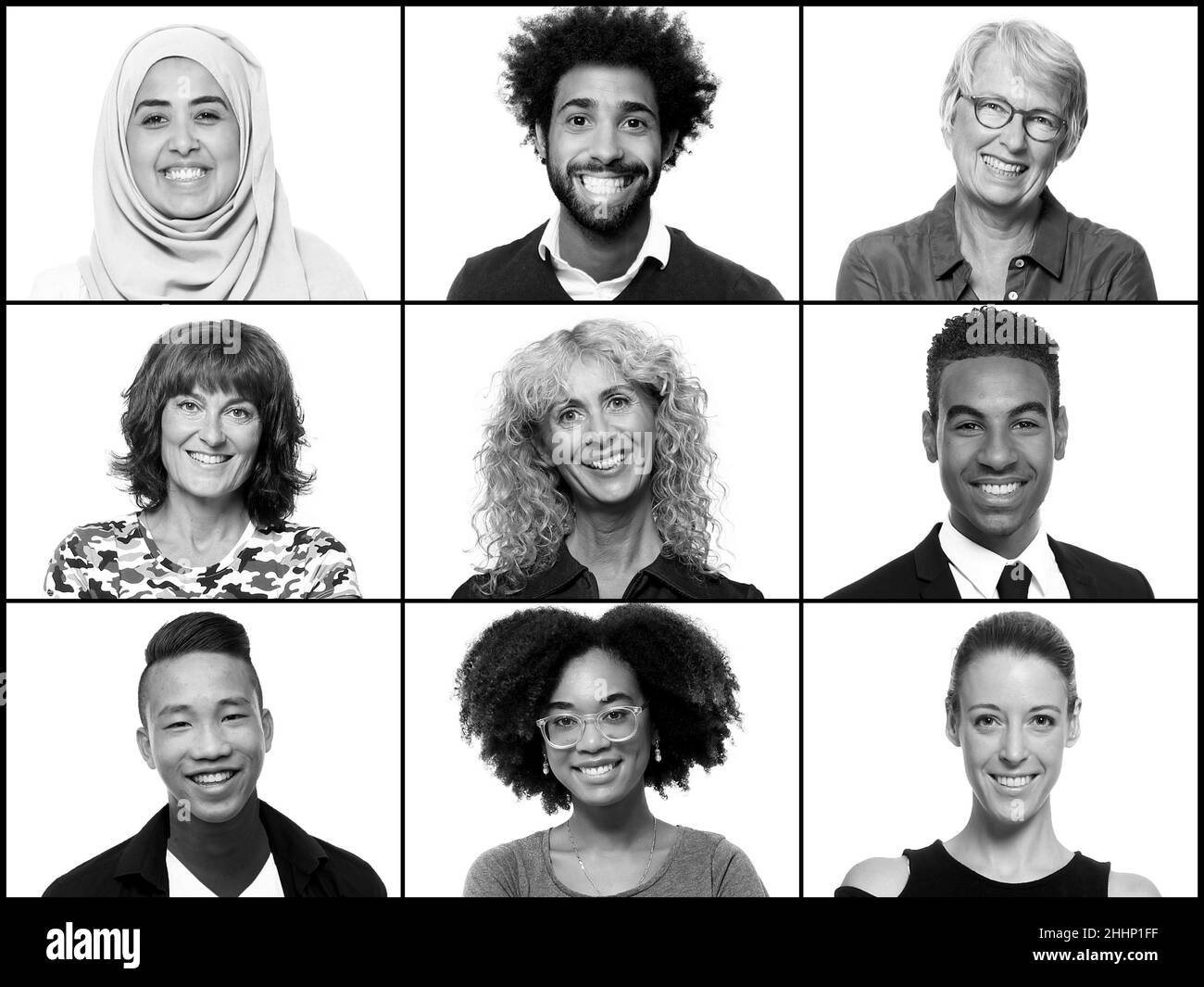 Indian people collage Black and White Stock Photos & Images - Alamy