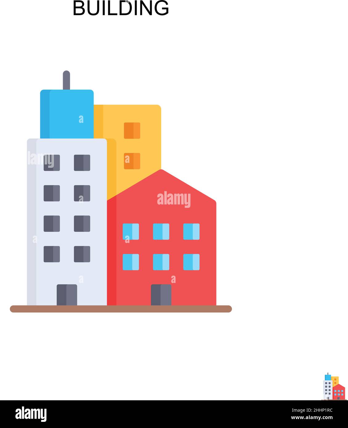 Building Simple vector icon.Perfect color modern pictogram on editable ...