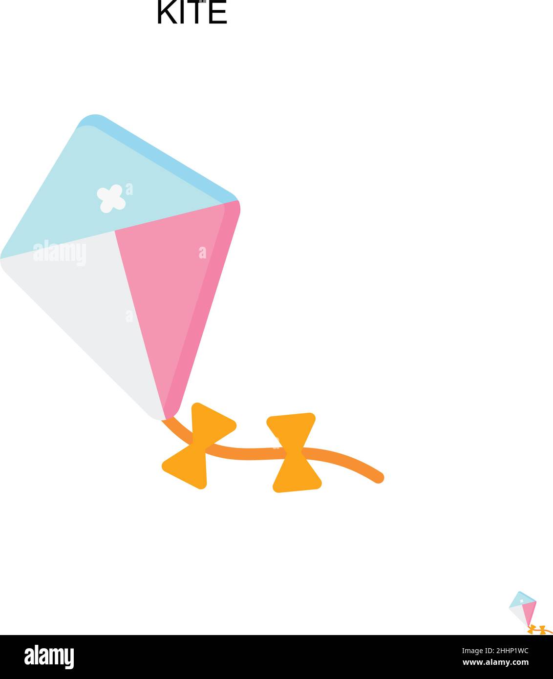 Kite Simple vector icon.Perfect color modern pictogram on editable ...
