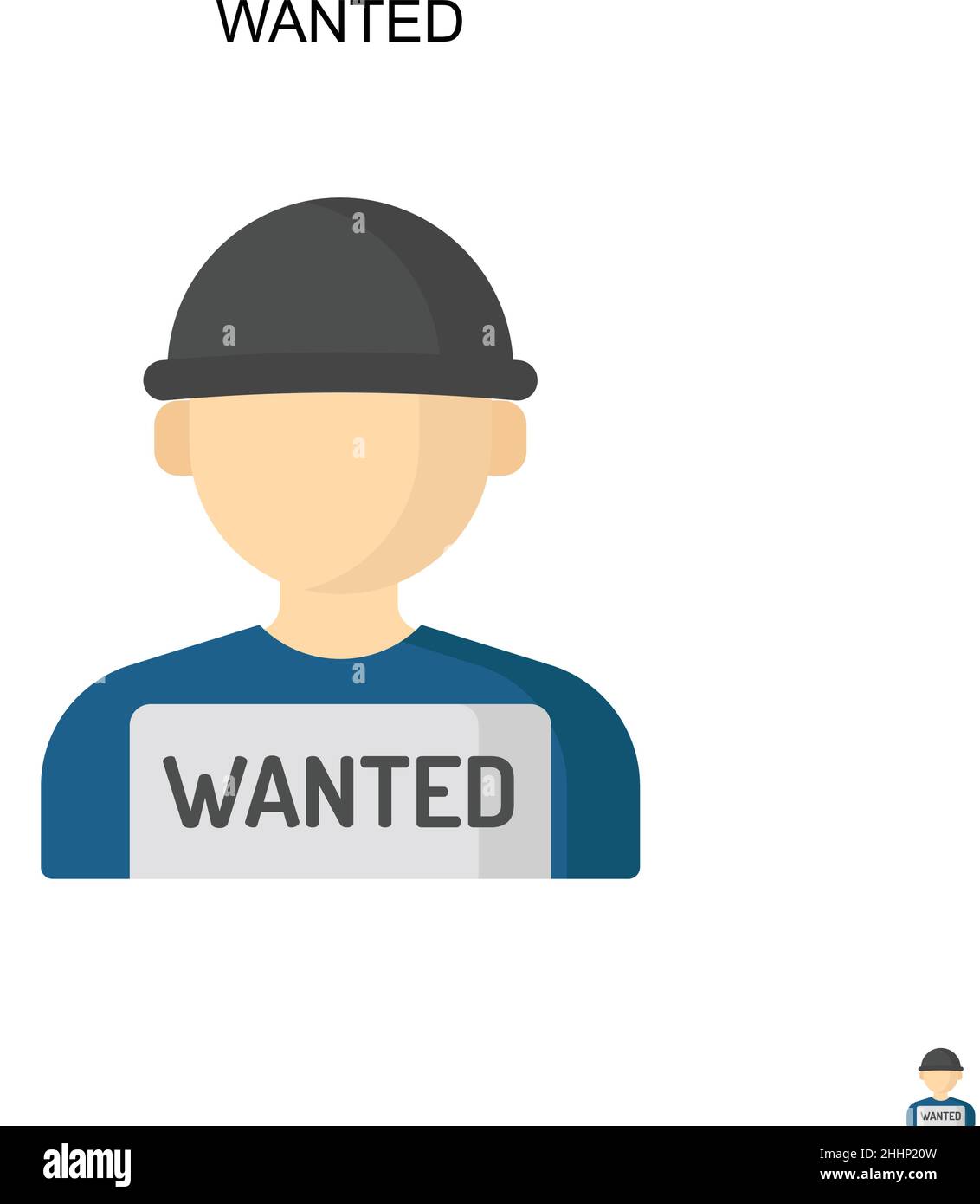 Wanted Simple vector icon.Perfect color modern pictogram on editable ...