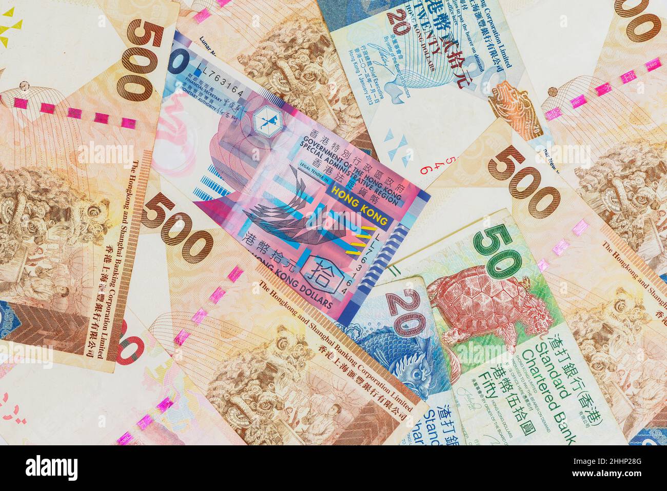 Different Hong Kong money bank notes Stock Photo - Alamy