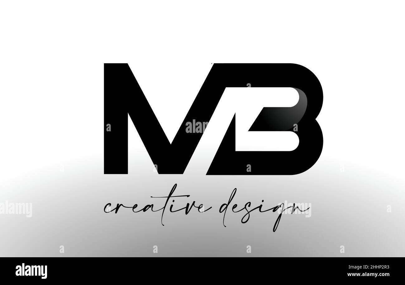 MB Letter Logo Design with Elegant Minimalist Look.MB Icon vector with ...