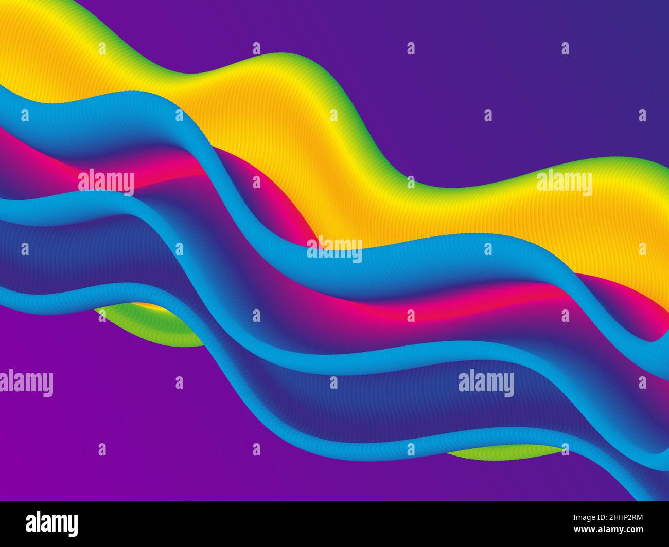 Realistic wave with 3d effect. Abstract liquid. Color wave pattern ...