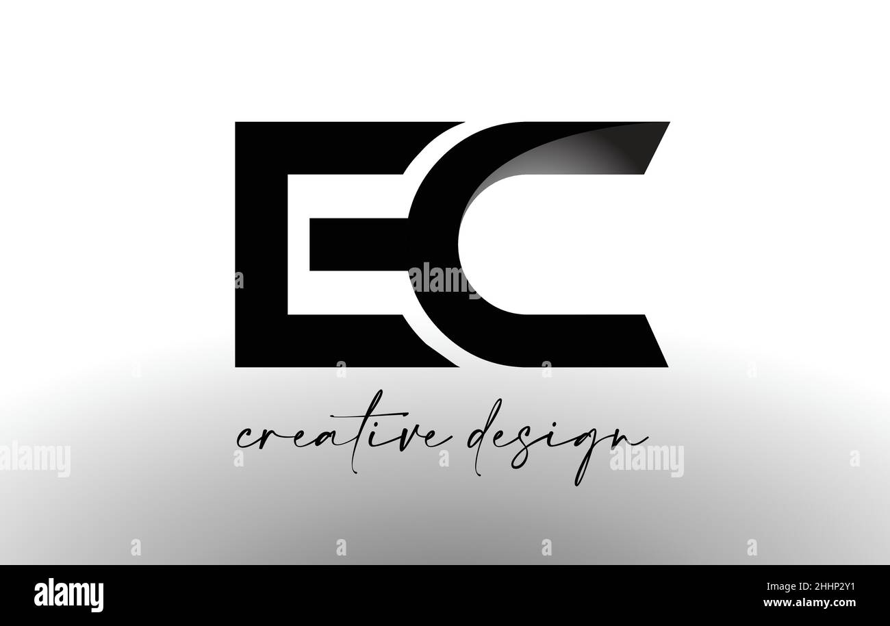 EC Letter Logo Design with Elegant Minimalist Look.EC Icon vector with ...