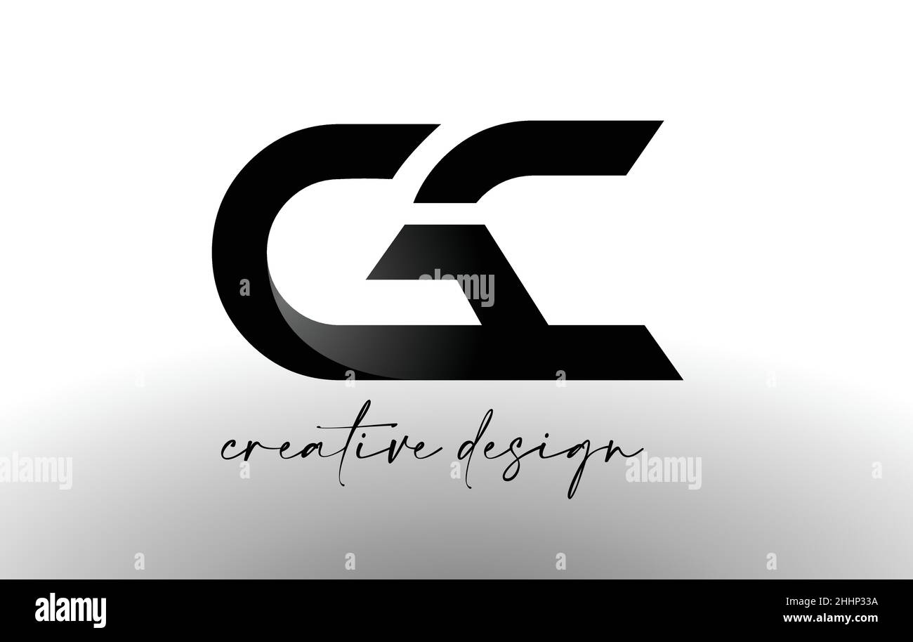 GC Letter Logo Design with Elegant Minimalist Look.GC Icon vector with ...