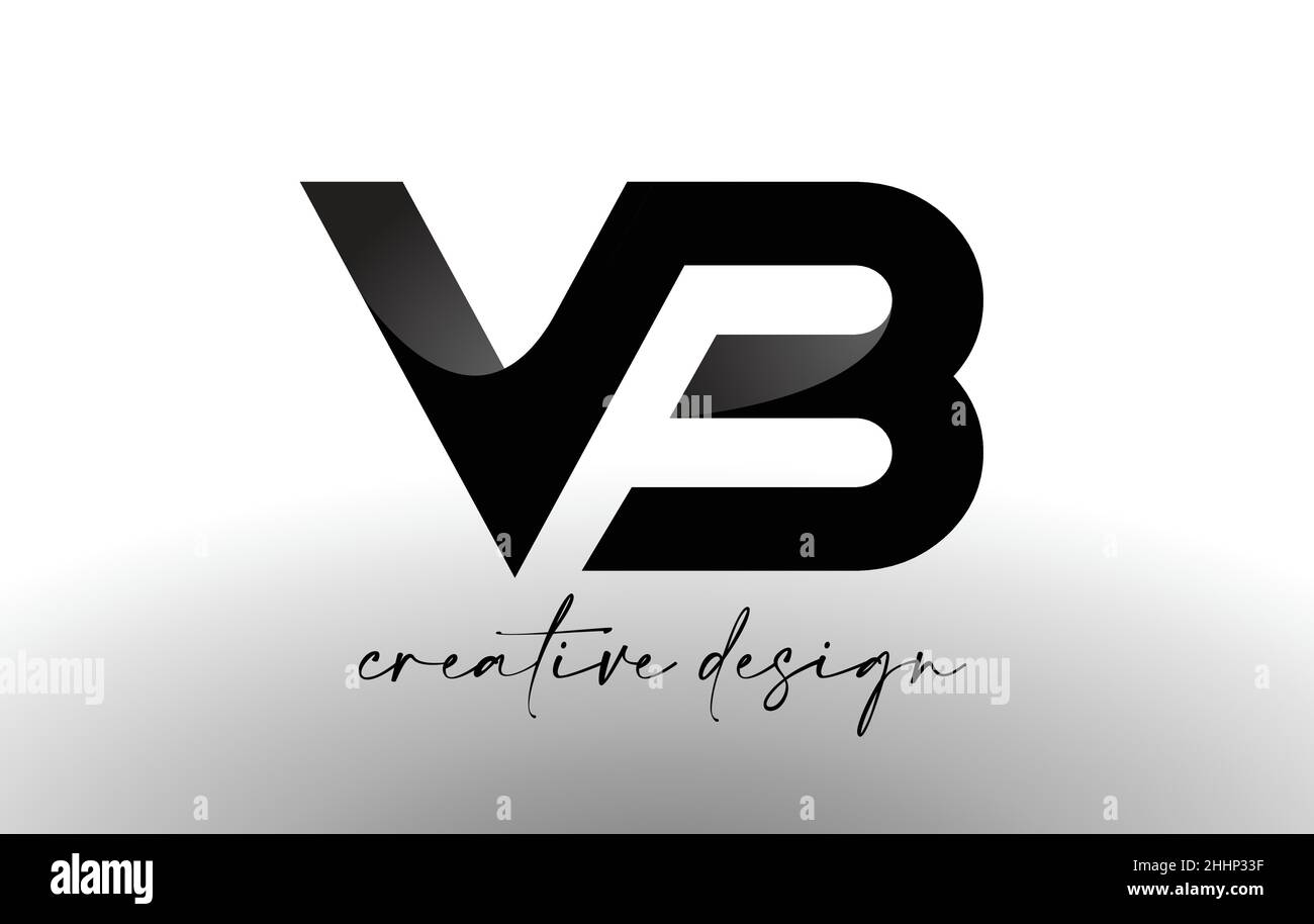 VB Letter Logo Design with Elegant Minimalist Look. VB Icon vector with ...