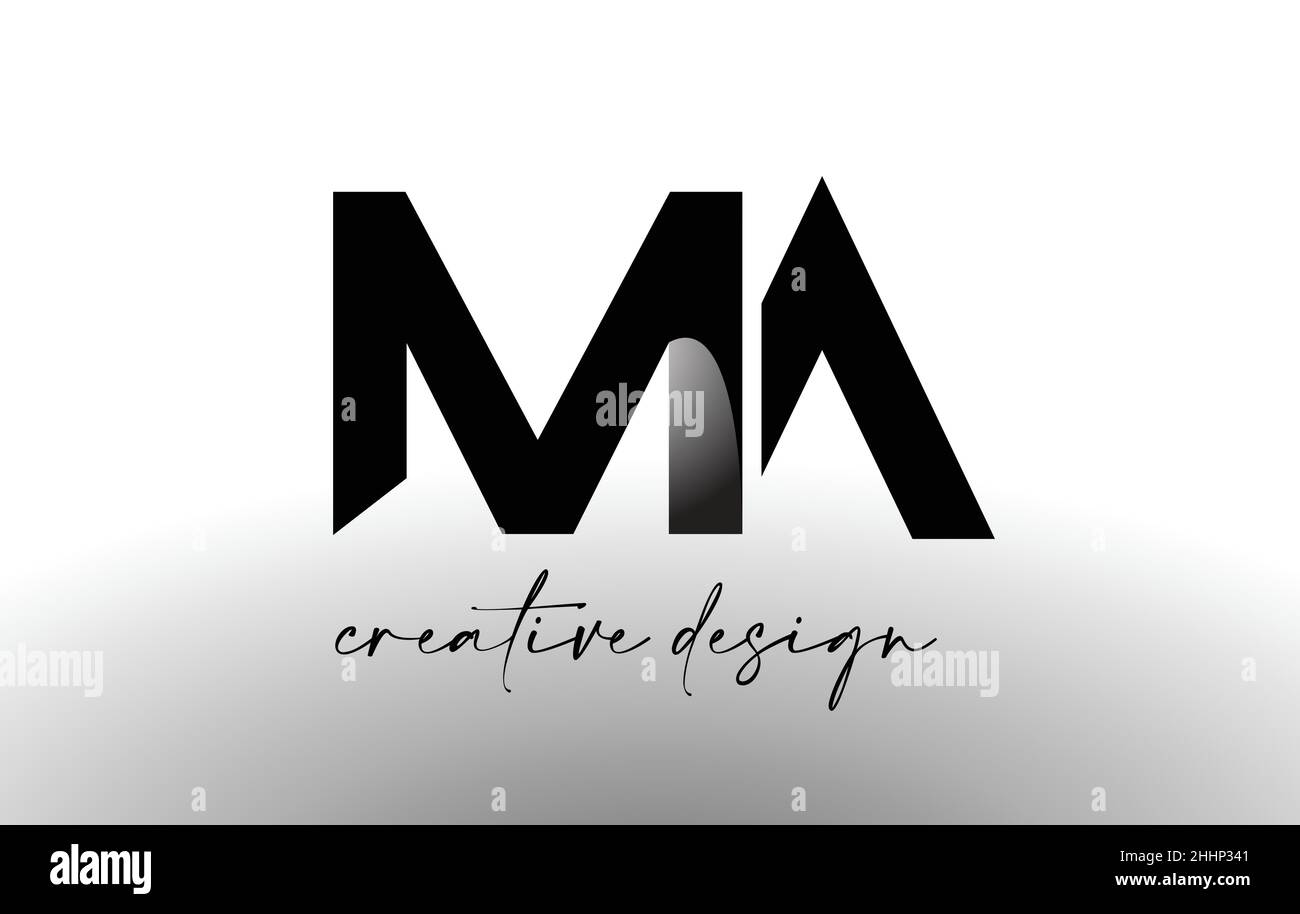 MA Letter Logo Design with Elegant Minimalist Look.MA Icon vector with ...