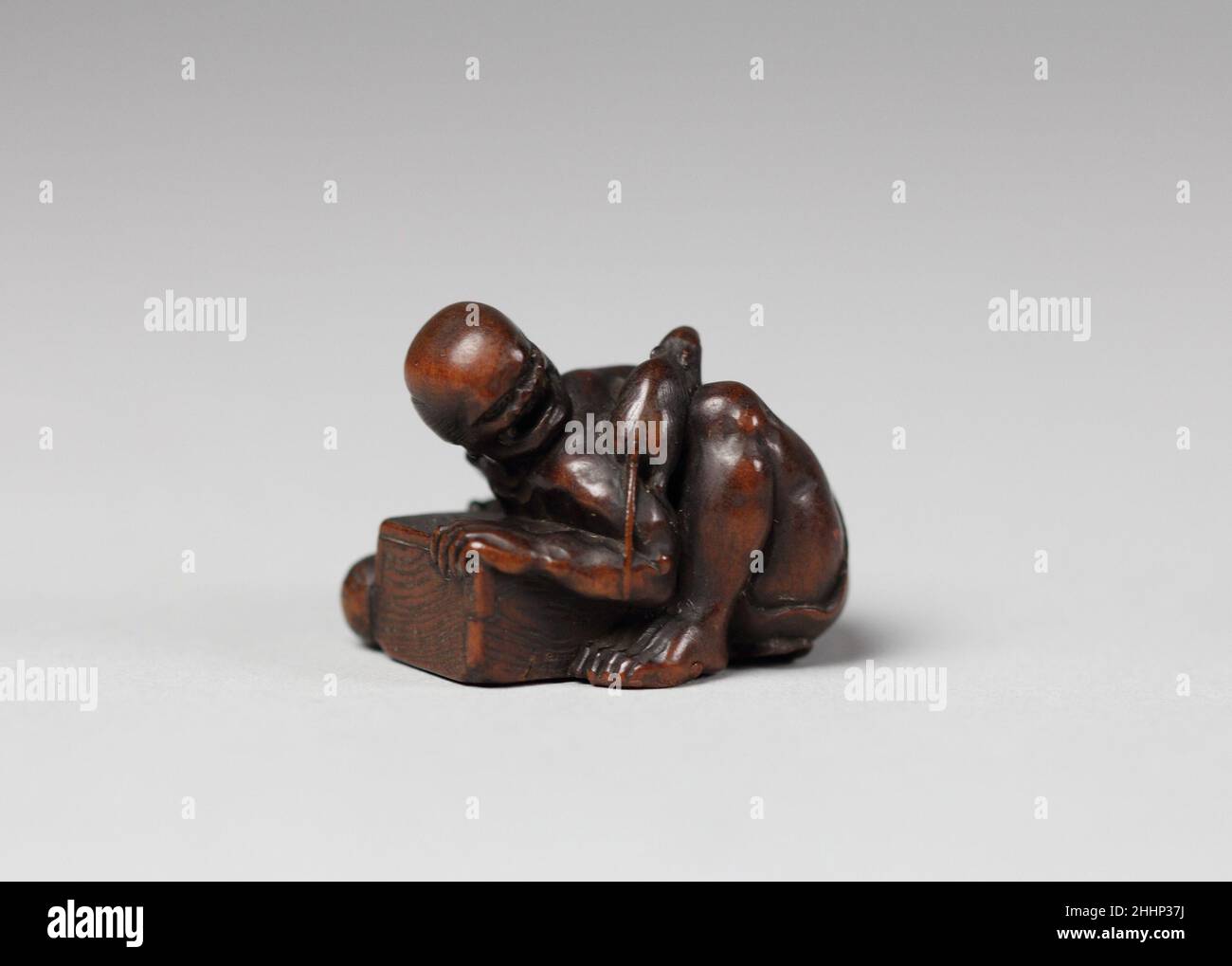 Netsuke of Man who Misses Catching a Rat 19th century Japan. Netsuke of ...